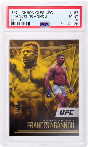 2021 Panini Chronicles UFC #167 Francis Ngannou Illusion Gold /10 PSA 9 ...