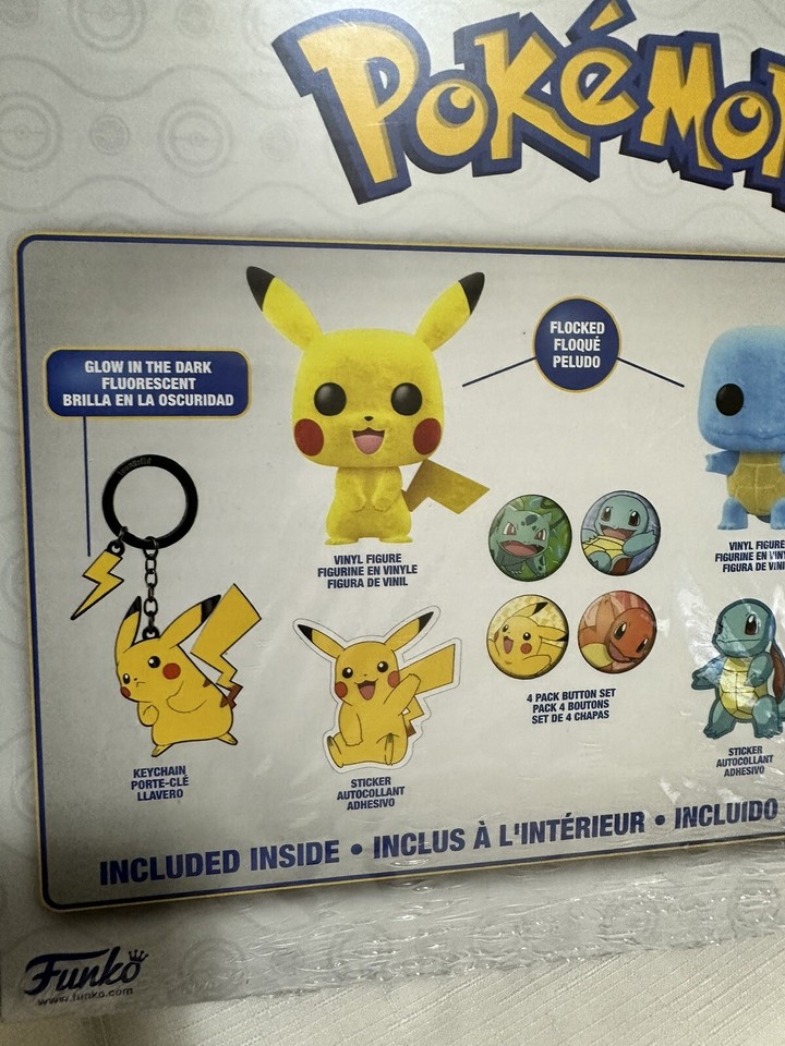 Funko Pop Pokemon Collector Box GameStop Exclusive Flocked Pikachu ...