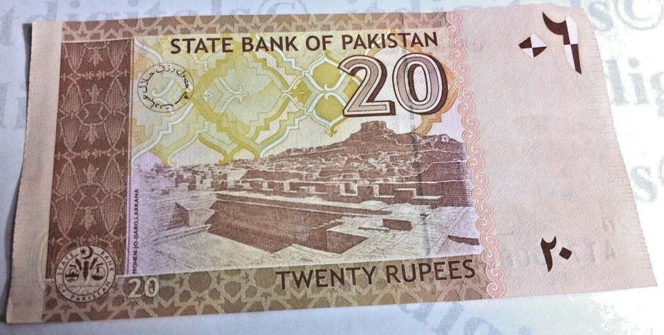 Pakistan Twenty Rupees Rs 20 UNC Un Circulated Bank note Currency World ...