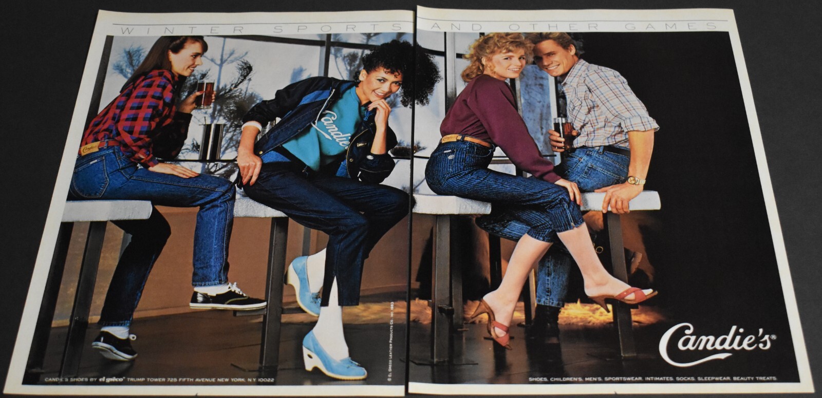 1983 Print Ad Sexy Heels Long Legs Candie's Jeans Blonde Brunette ...