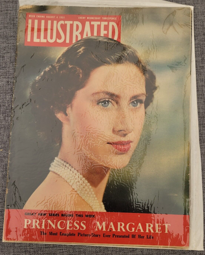 ILLUSTRATED PRINCESS MARGARET PICTURE GALLERY 4TH AUG 1951 ORIGINAL ...
