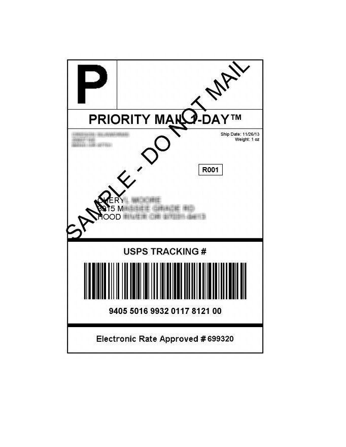 Usps Priority Mail Label