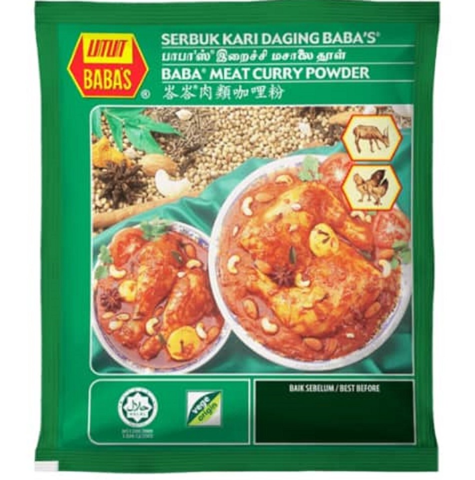 1X BABA'S Malaysia Meat Curry Powder Serbuk Kari Daging Babas 1 kg FAST ...