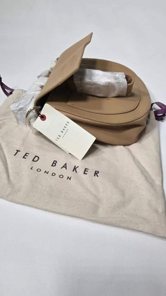 Ted Baker Womens Camel Darcell Logo-embossed Leather Satchel Bag Size ...