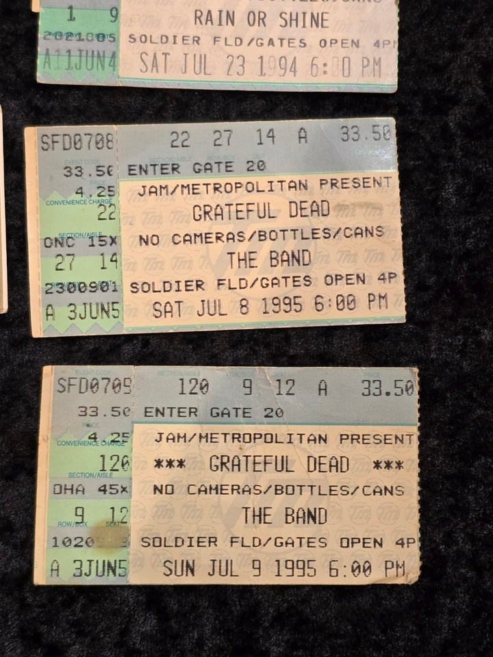 Grateful Dead Tickets Lot (Incl Jerry Garcia's Last Show) 1989-1995 | eBay