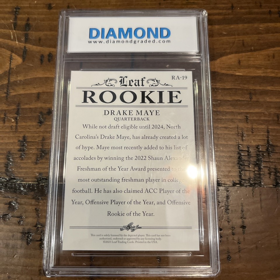 2024 Drake Maye Leaf Rookie Gem Mint 10 Diamond Grading 🔥🔥🔥 | eBay