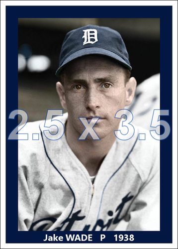 Jake Wade - 1938 Detroit Tigers - choose a style - colorized print | eBay