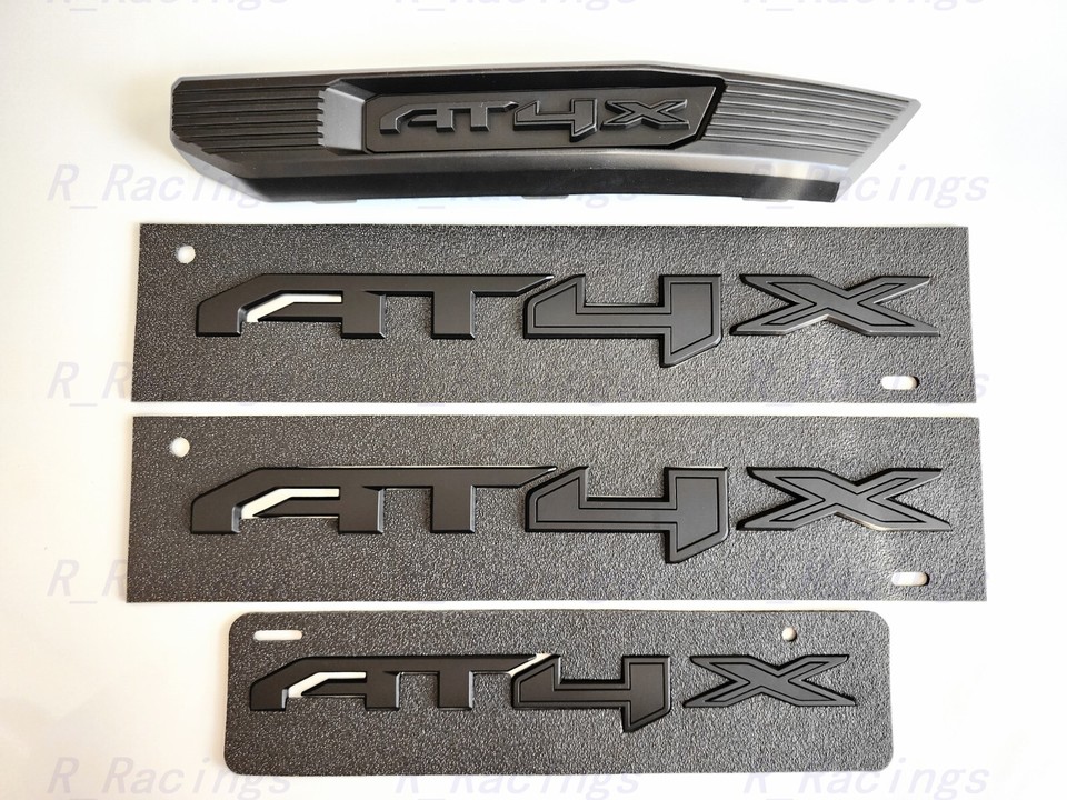 4PCS Matte Black Doors Front Rear AT4X Emblems GMC 2022+ Sierra 1500 | eBay