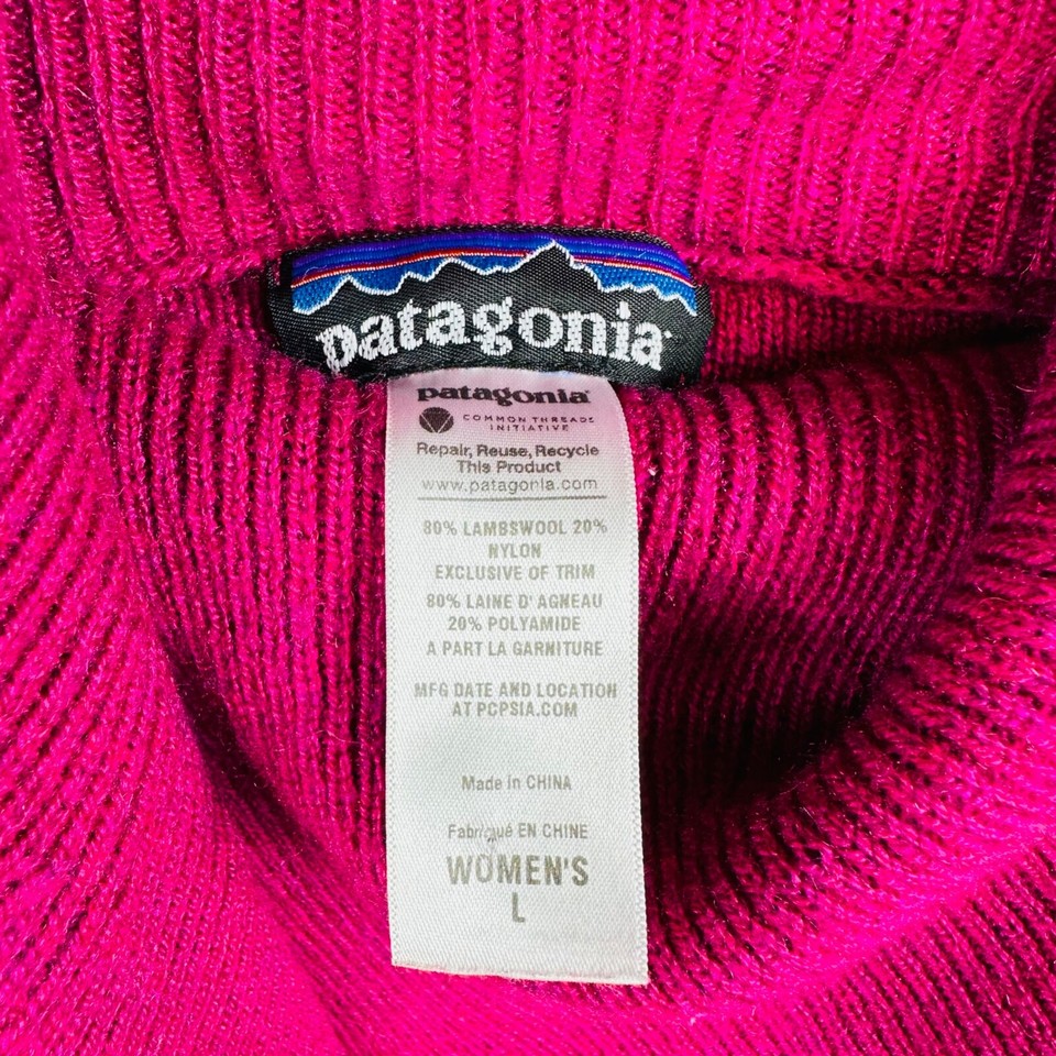 Patagonia Pullover Sweater Women Purple Size Large Turtle/Cowl Neck ...