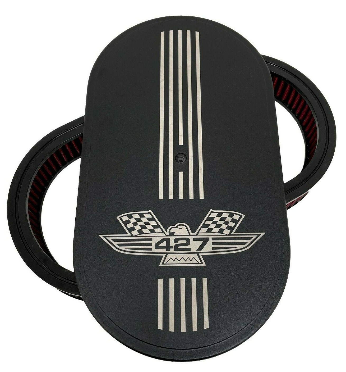 Ford FE 427 American Eagle Logo 15" Oval Air Cleaner Kit Black - Ansen ...
