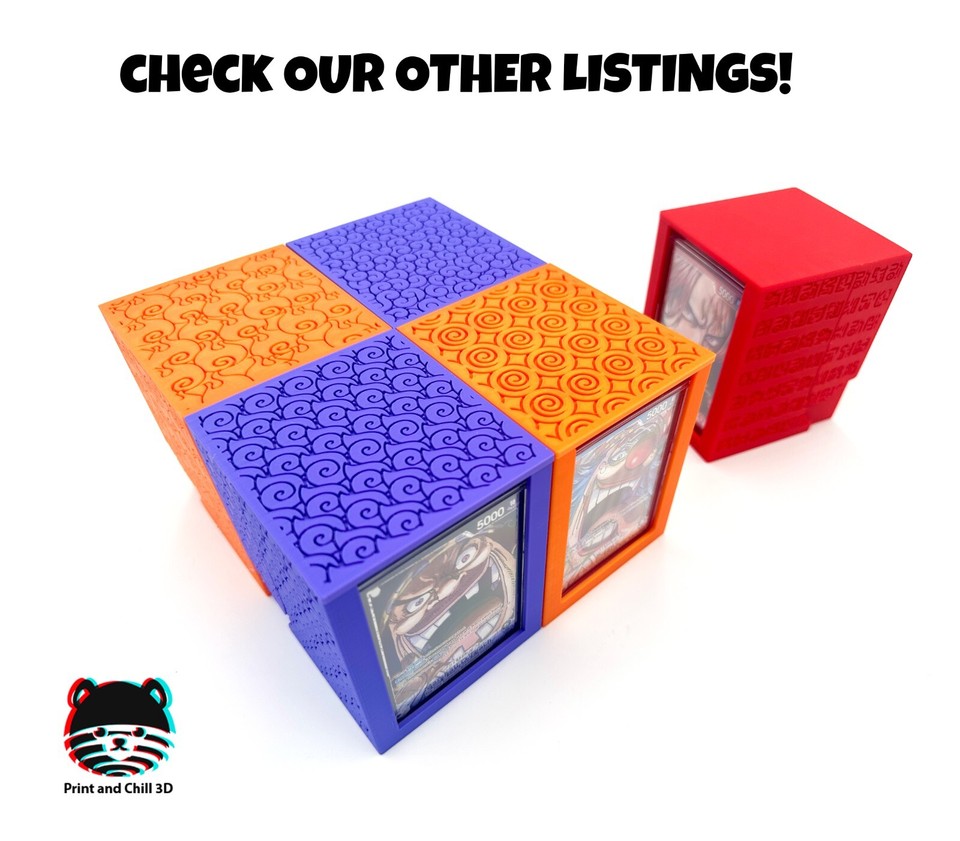 One Piece TCG Flame Flame Devil Fruit Pattern Magnetic Deckbox Red Blue ...