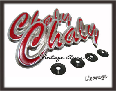 [LG3438] HONDA CHALY CF50 CF70 SIDE FRAME EMBLEM 1 PAIR [CURSIVE-RED ...