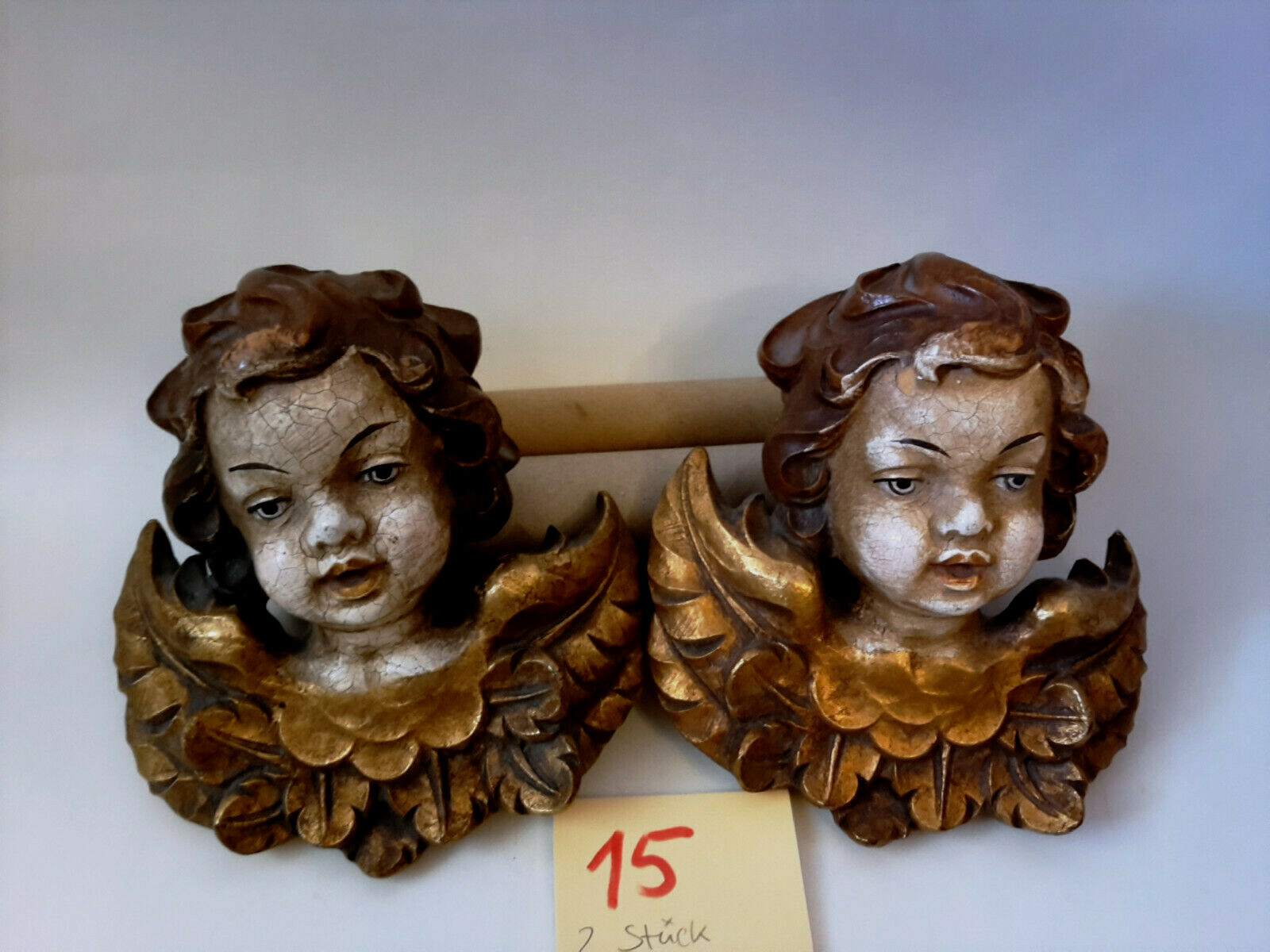 Holz Engel Putte Putto Wandengel Wandbüste Engelskopf Nr. 15 ...