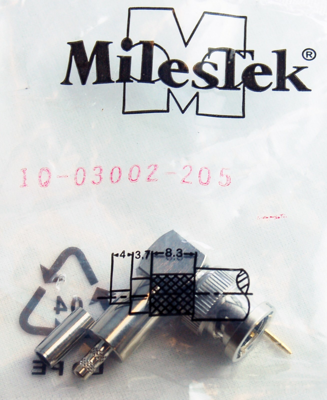 MilesTek Right Angle BNC Crimp Plug 75 Ohm 735a Ds3 (qty 1 Connector ...