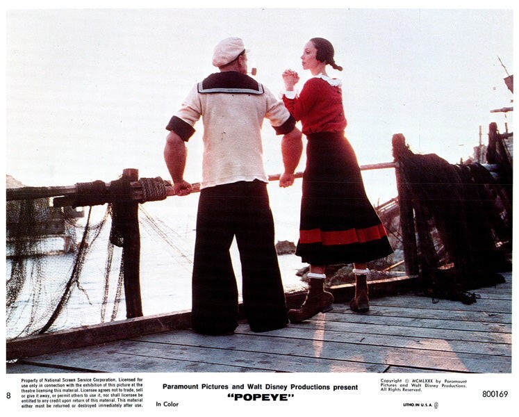 Popeye Original Lobby Card Robin Williams Shelley Duvall Olive Oyl ...