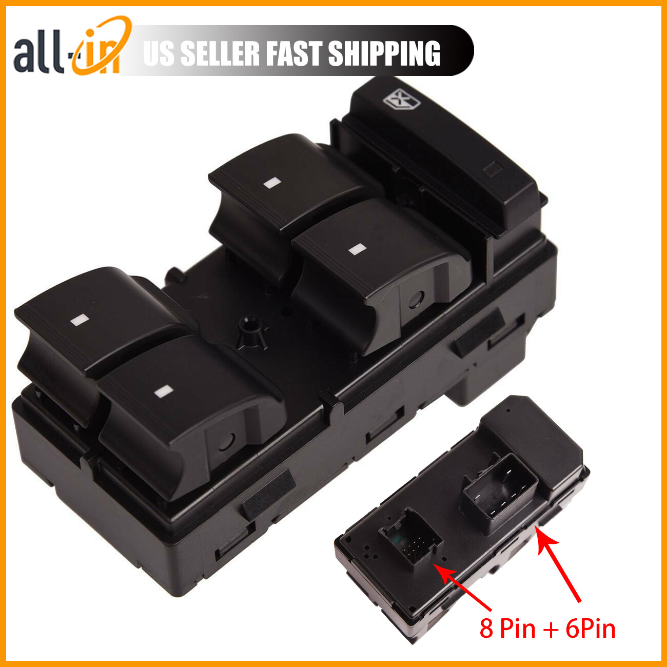 For GMC Sierra Chevy Silverado Front Power Window Master Drivers ...