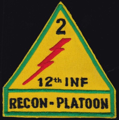 US Army 12th Infantry Recon Platoon 2nd Armored Division Tank Patch AA ...