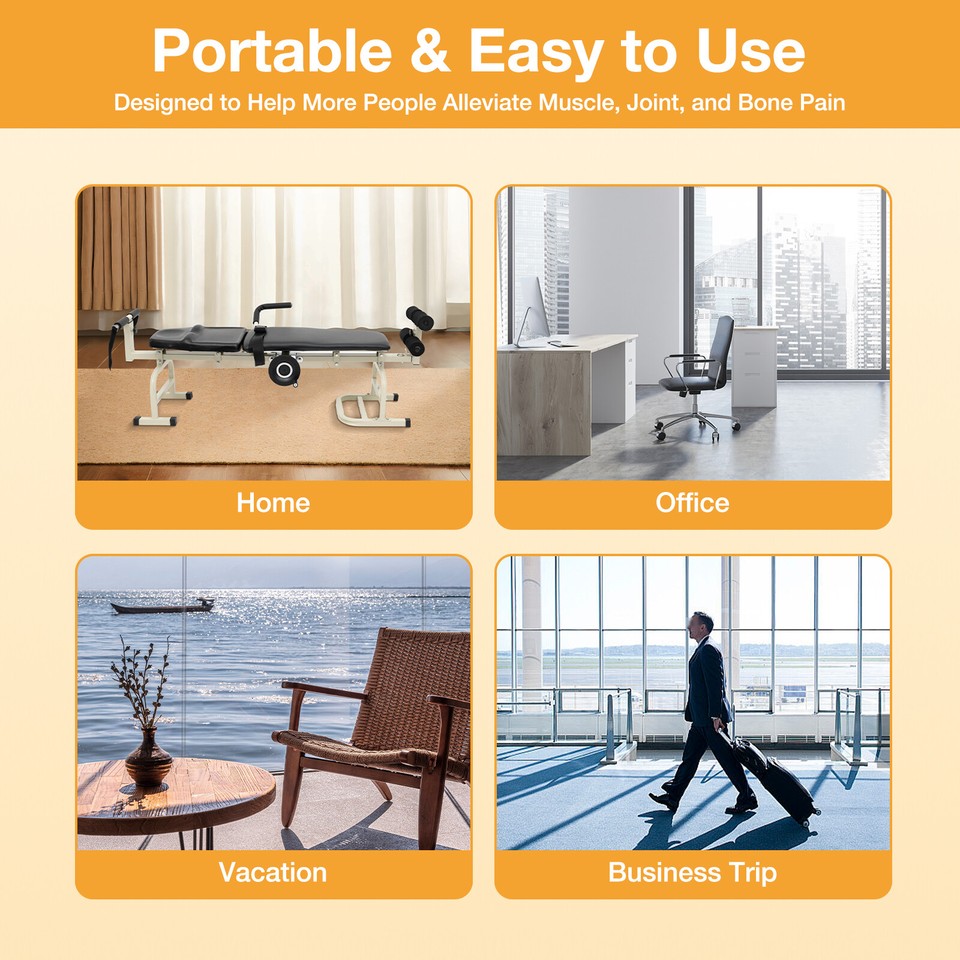 USA Multifunctional Lumbar Cervical Spine Stretcher Traction Bed ...