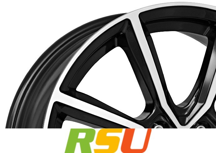 Dezent TN black polished 6x16" ET23 LK4 108 ML 65.1 Alufelgen 16 Zoll ...