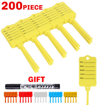 Car Key Tags x 200 Multi Purpose Self Tie To Identify Your Vehicles All ...