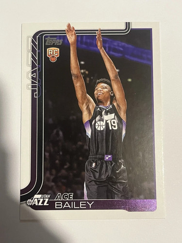 2025-26 Topps Basketball Ace Bailey RC Base #205 Utah Jazz | eBay