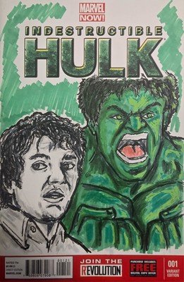 Incredible Hulk Blank Sketch Cover Artwork – MCU Bruce Banner (Mark ...