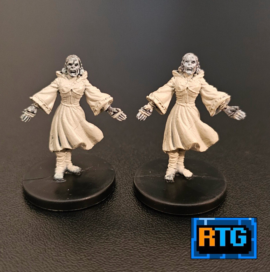 D&D Lot of 2 Miniatures - Deathlock Wight #18 - Dungeons and Dragons ...