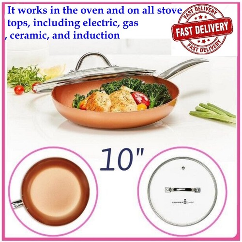 Copper Chef 10" Round Fry Pan with Glass Lid - NEW | eBay