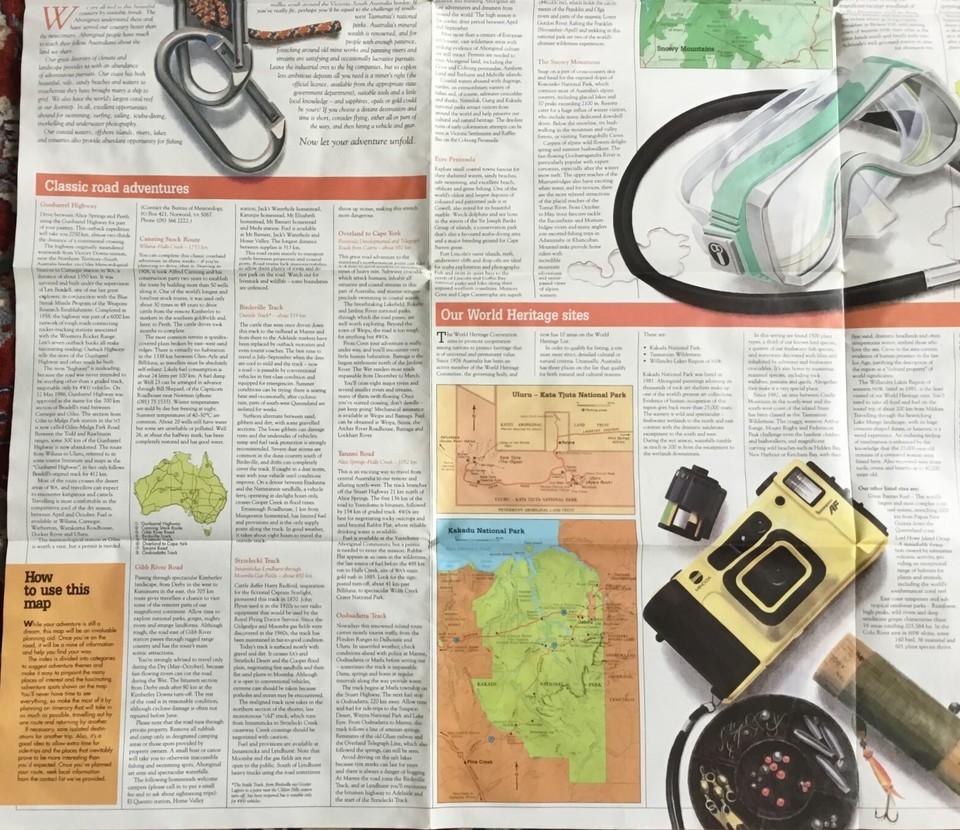 Australian Geographic 1994 Poster Map of Australia for Adventurers and ...