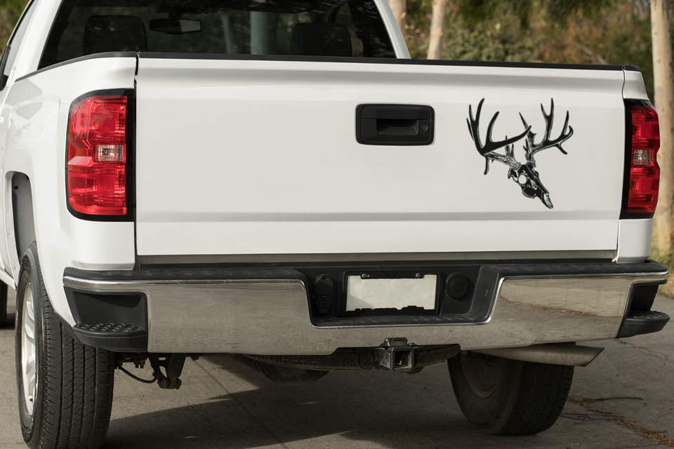 Deer Skull Decal Vinyl Die-Cut Sticker Truck Window Hunting Camo ...