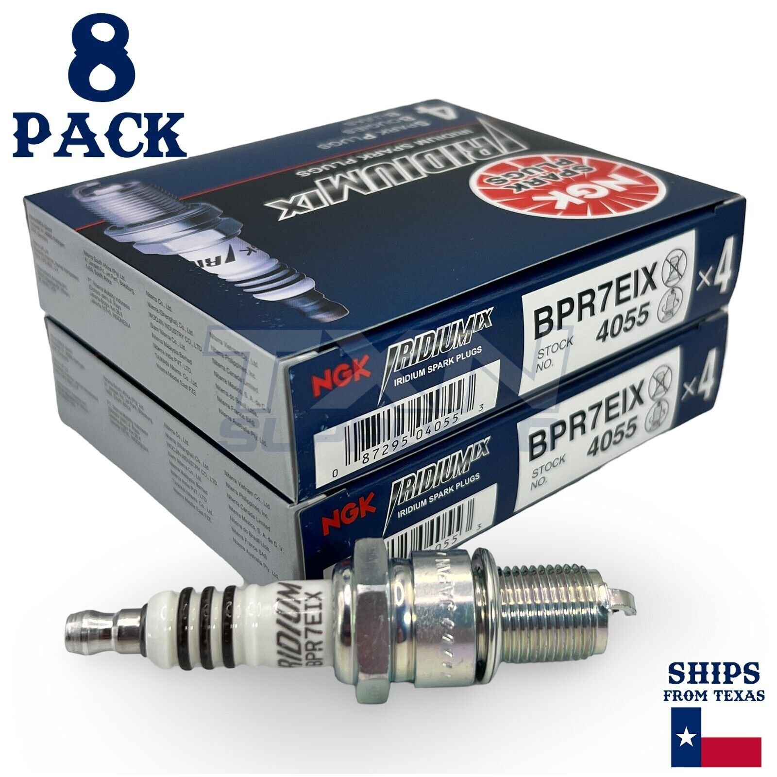 8 Pack NGK 4055 BPR7EIX Iridium IX Spark Plugs for XS62DP XS62 WR5DS ...