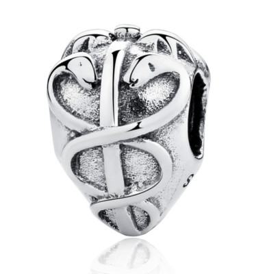 Authentic.925 Solid Sterling MEDICINE MEDICAL CADUCEUS Charm Fit PAN ...