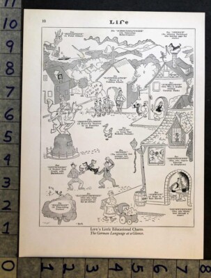 1929 DR THEODOR SEUSS GEISEL GERMAN LANGUAGE COMIC CARTOON ARTIST PRINT ...