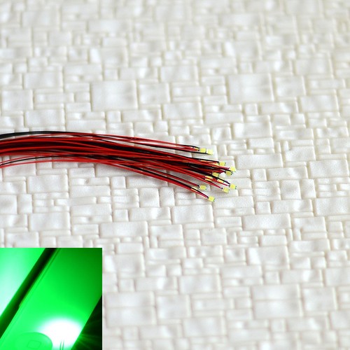 15 x Pre Wired Green #0603 SMD led Lighting Kits Pre-soldered Micro ...