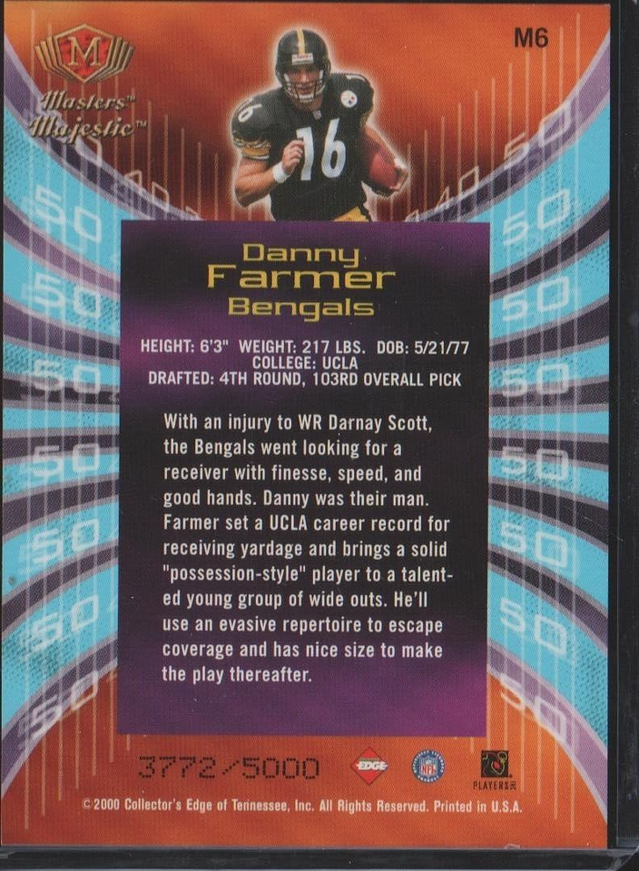 Danny Farmer 2000 Collector's Edge Masters Majestic Rookie Card M6 ...