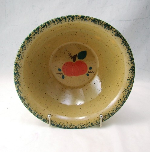 Three Rivers Pottery 1994 Myra PUMPKIN Sponge Edge Soup Cereal Bowl(s ...