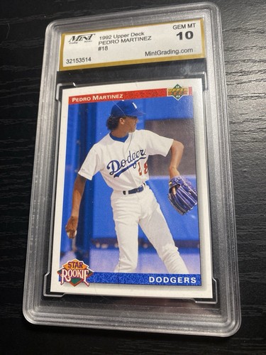1992 Upper Deck #18 Pedro Martinez GRADED 10 GEM MINT HOF Rookie Card ...