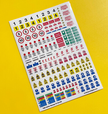 Model Railway OO GAUGE scale TMD Depot Health & Safety signs pre cut ...