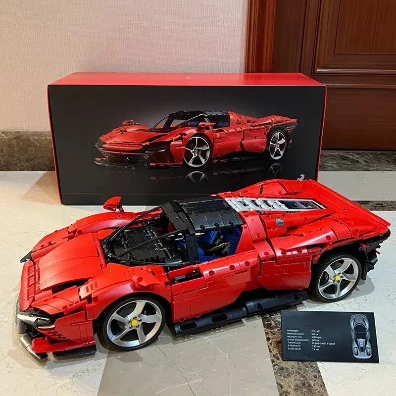 *New* 42143 Ferrari Daytona Red SP3 Building Blocks MOC Technic 3778pcs ...
