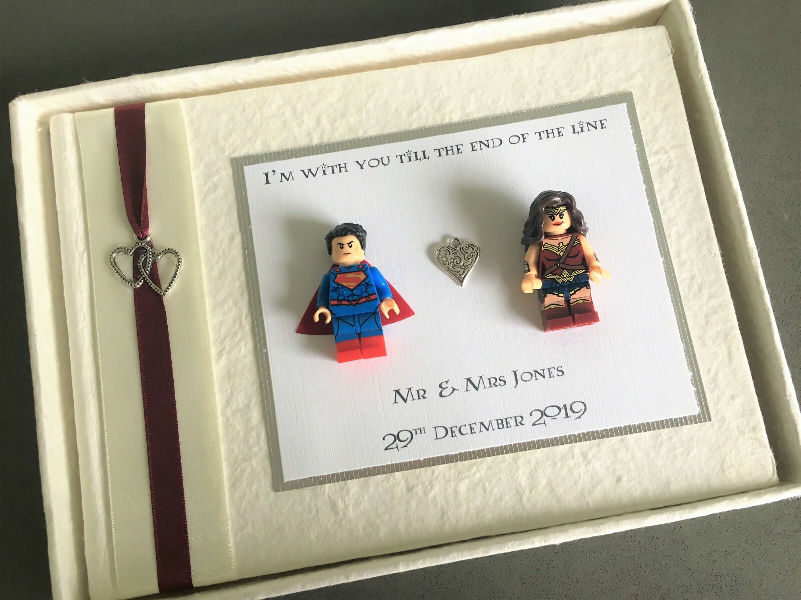 Personalised Wedding guestbook LEGO minifigures bride groom handmade ...