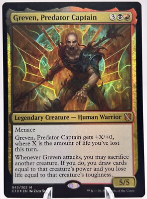 Greven, Predator Captain 043/302 Foil Commander 2019 C19 MTG NM/LP | eBay