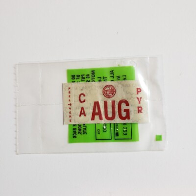 YOM California license plate stickers for Yearly Registrations - Month ...