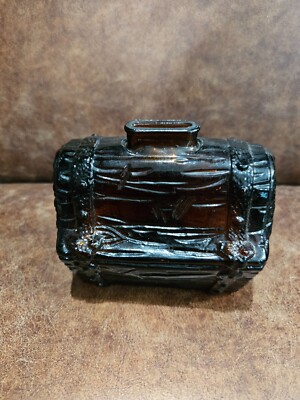 Vintage Glass Nautical Treasure Chest Bank Brown Glass Resembles ...
