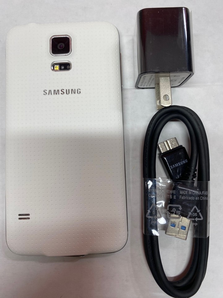 Samsung Galaxy S5 SM-G900A 16GB AT&T Factory GSM Unlocked -White Fair ...