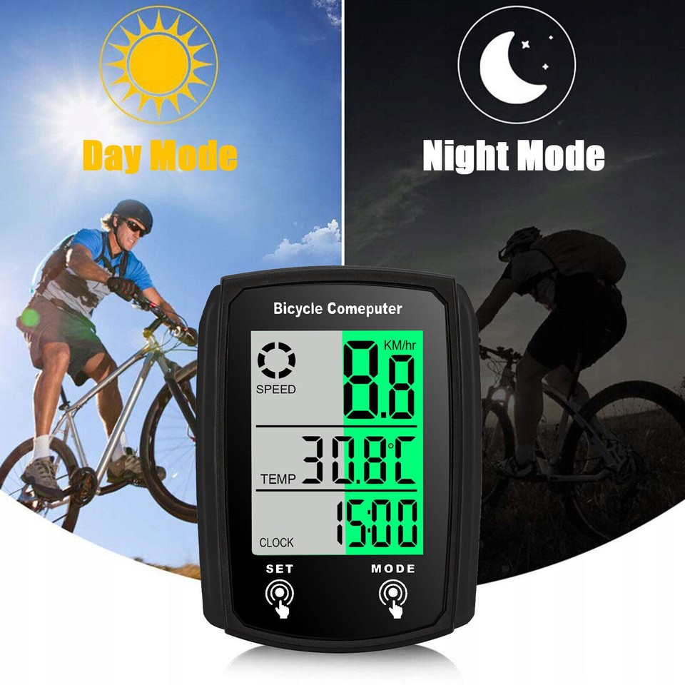 Waterproof Wired LCD Digital Bicycle Computer Bike Speedometer Odometer ...