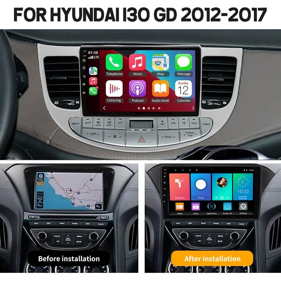 9" Car Stereo Radio Headunit Touchscreen AM/FM GPS For Hyundai I30 GD ...