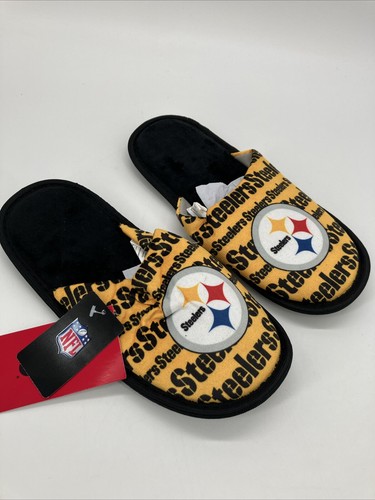Pittsburgh Steelers Foco NFL Black Size 7-8 XL Yellow Kids Slippers | eBay