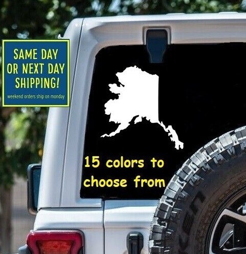 10 Sizes STATE of ALASKA DECAL STICKER Car Window MacBook Laptop Tablet ...