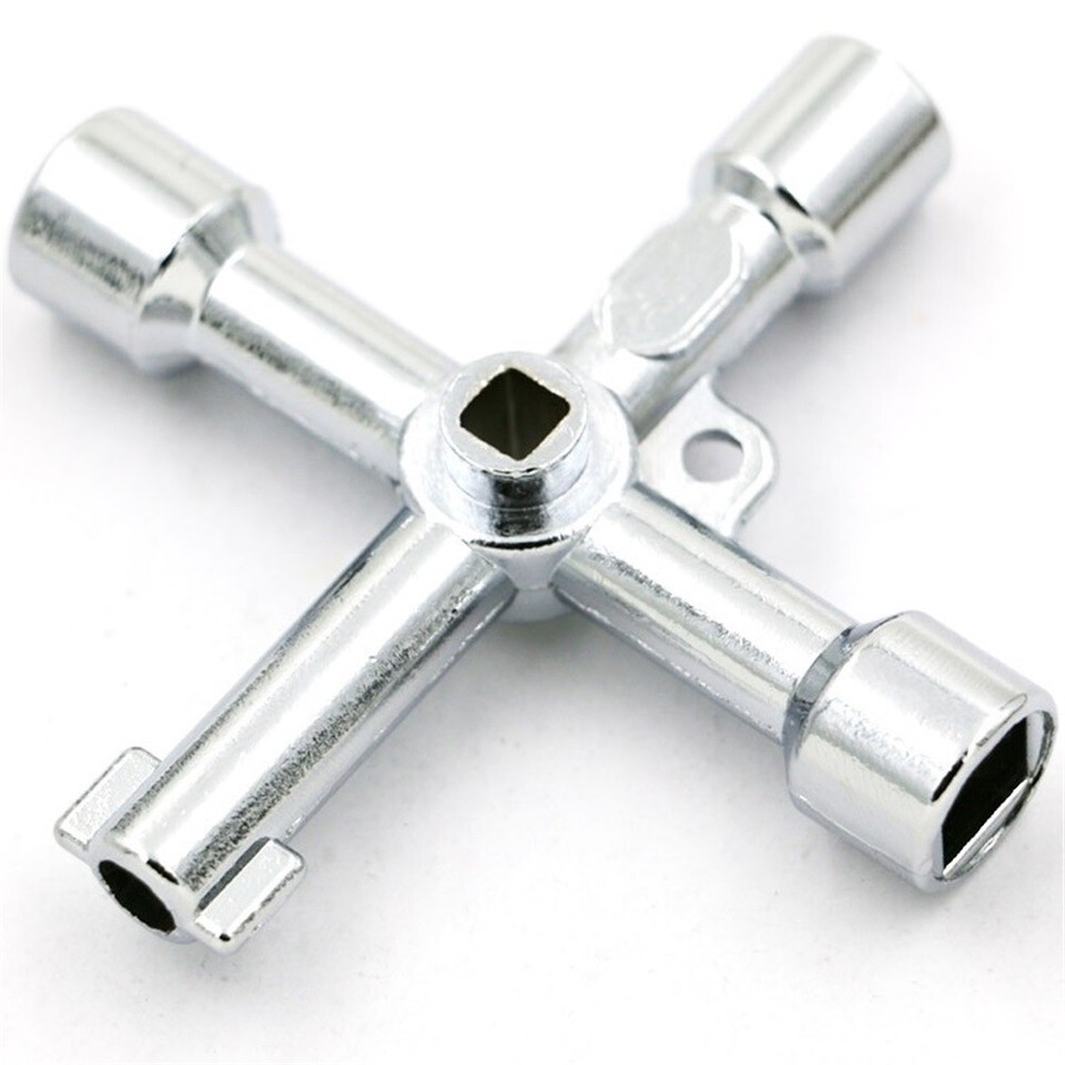 Steel 4 Way Sillcock Water Key Wrench Garden Faucet, Spigots and Most ...