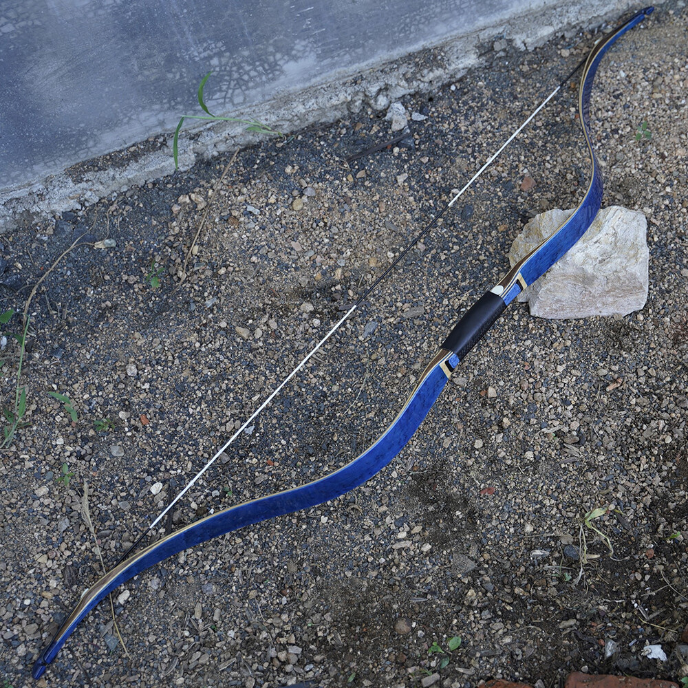 US 54inch Crimea Tatar Bow Blue Birds Eye Recurve Bow Horse Bow Archery ...